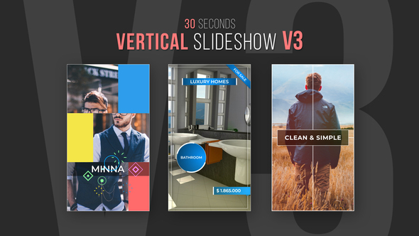 Vertical Slideshow V3, After Effects Project Files | VideoHive